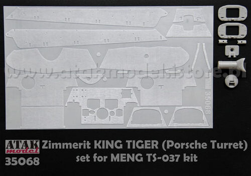 Atak Model 35068 Zimmerit King Tiger - Porsche Turret (for Meng TS-037 kit)