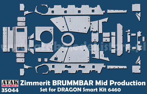 Atak Model 35044 Zimmerit Brummbar - Mid Production (for Dragon kits)