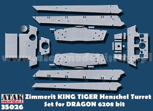 Atak Model 35026 Zimmerit King Tiger Henschel Turret (for Dragon kis)