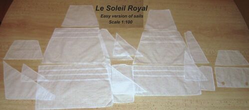 HiSModel S002e Soleil Royal - set of easy sails