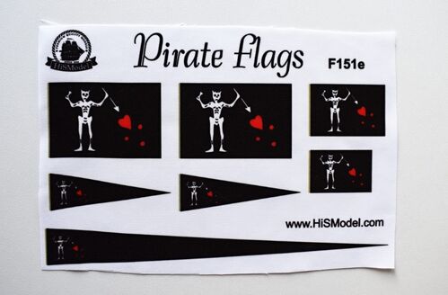 HiSModel F151e Pirate flags - set type E, by Edward Teach