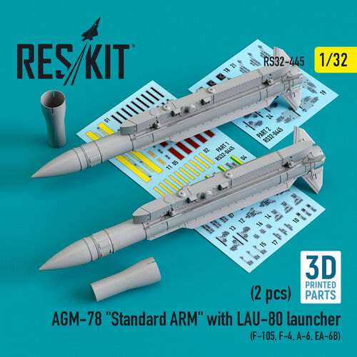 RES/KIT 32-0445 AGM-78 "Standard ARM" With LAU-80 Launcher (2 pcs) (F-105,F-4,A-6,EA-6B)