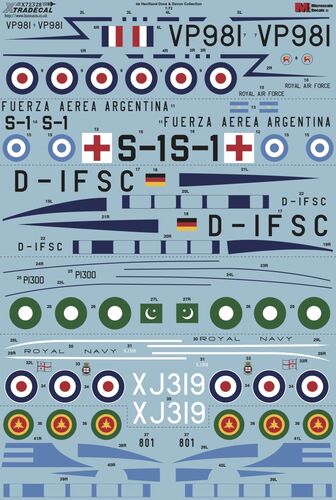 Xtradecal 72328 de Havilland Dove & Devon Collection (6 schemes)
