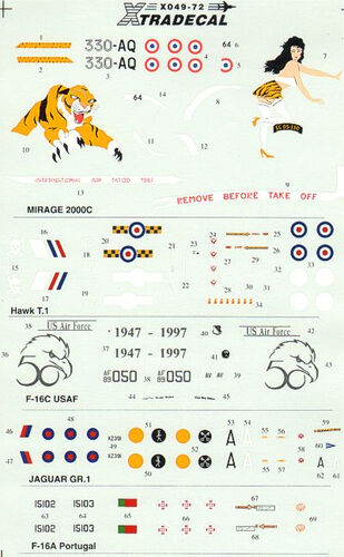 Xtradecal 72049 RIAT Fairford 1997 (5 schemes)