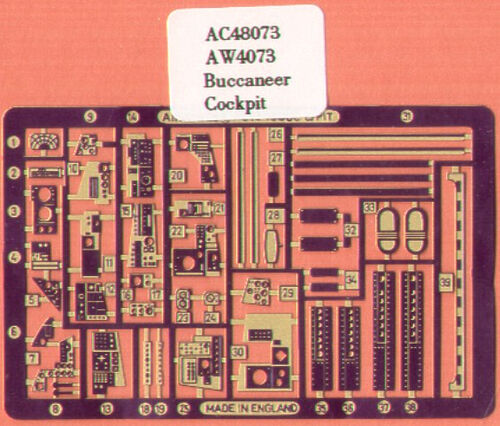 Airwaves C48073 Blackburn/Hawker-Siddeley Buccaneer S.2 B - Cockpit Set (designed to be used onlt with original issue Airfix kits)