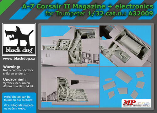 Black Dog A32009 A-7 Corsair II Magazine And Electronics (For Trumpeter)