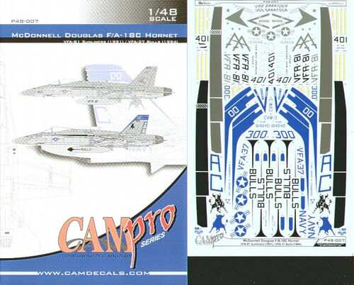 CAM P4807 McDonnell-Douglas F/A-18 C Hornet (2 schemes)