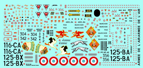 Berna Decals 32068 Dassault Mirage 2000 N EC 2/4 'La Fayette' Decals