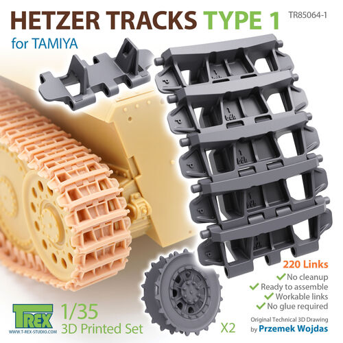 T-Rex Studio 85064-1 Hetzer Tracks Type 1 For TAMIYA