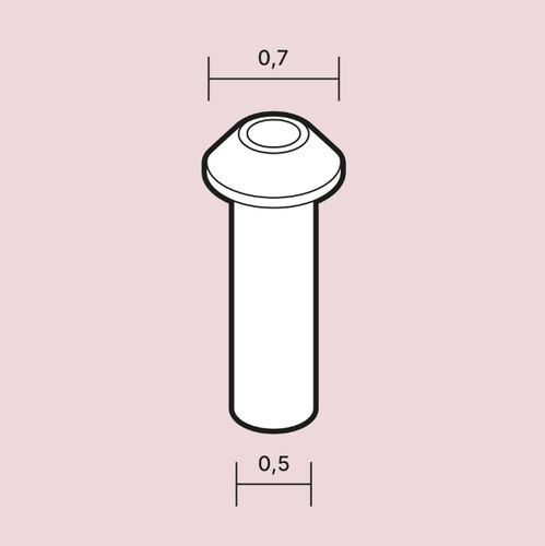 scalecars.online R061 Rivets 0,7mm (Cone Head)