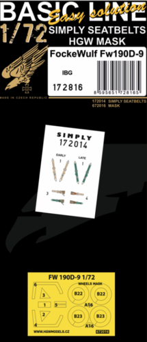 HGW Models 172816 Focke-Wulf Fw 190D-9 set