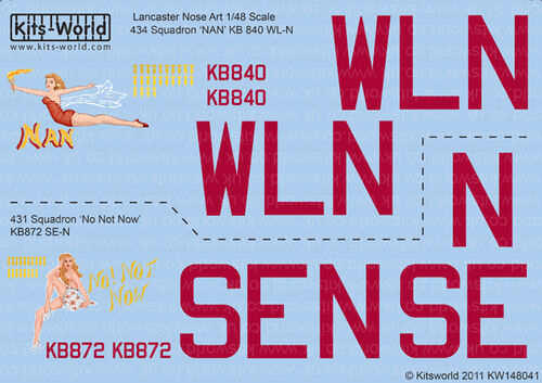 Kits World 148041 Avro Lancaster Mk.X Decal Sheet