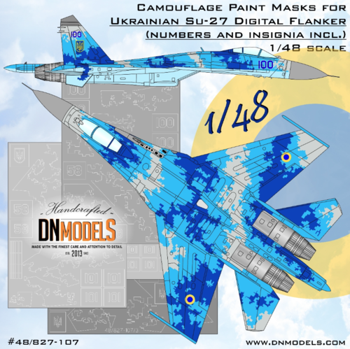 DN Models 48-827-107 Su-27 Flanker Digital Camo