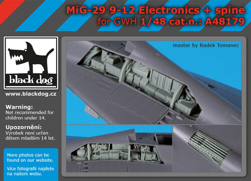 Black Dog A48179 Mig-29 9-12 Electronics And Spine For GWH