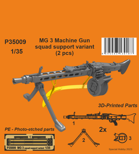 CMK P35009 MG 3 Machine Gun - squad support variant (2 pcs)