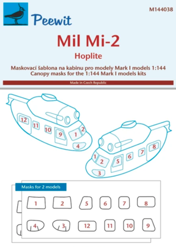 Peewit 144038 Canopy mask for Mil Mi-2 Hoplite Mark I