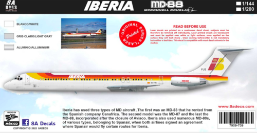 8aDecs 7909-759-144 Iberia MD-88