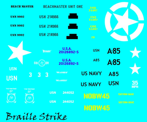 Braille Strike 72129 US Navy vehicles