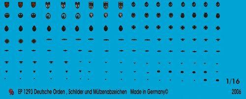 Peddinghaus-Decals 1293 German Medals, Campaign Shields And Other Uniform Items