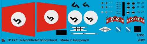 Peddinghaus-Decals 1971 Battleship Scharnhorst Markings