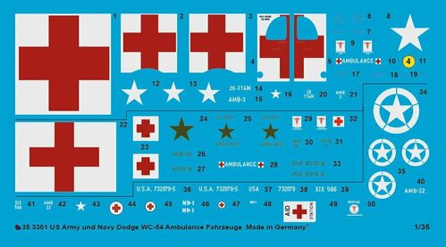 Peddinghaus-Decals 3301 US Army And Navy Dodge WC-54 Ambulance