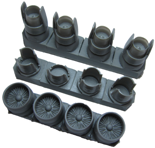 DISCONTINUED Bra.Z Models BZ4030 Iljushin IL-76 Engine inlet + open rev. exhaust section for Trumpeter IL-76 kit