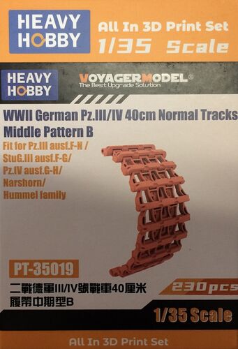 Heavy Hobby PT-35019 WWII German Pz.III/IV 40cm Normal Tracks Middle Pattern B
