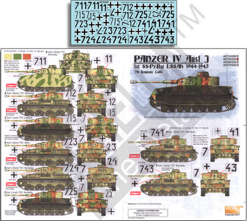 Echelon Fine Details AXT351030 LAH Panzer IV Ausf. Js 1944-1945