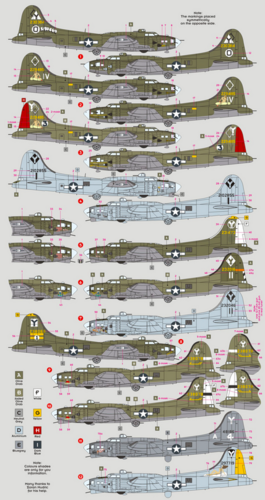 DKdecals 72089 B-17 F/G Flying Fortress 15th AF