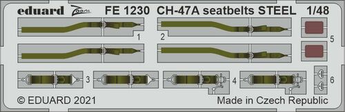 Eduard FE1230 CH-47A seatbelts Steel Hobby Boss