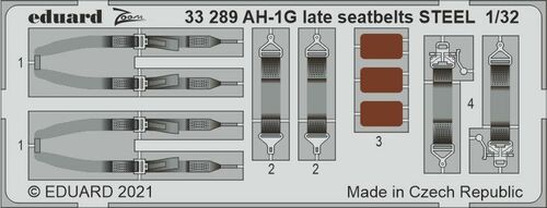 Eduard 33289 AH-1G late seatbelts STEEL ICM