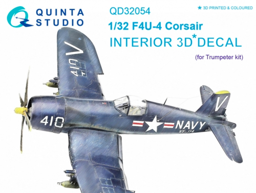 Quinta Studio QD32054 F4U-4 3D-Printed and coloured Interior on decal paper