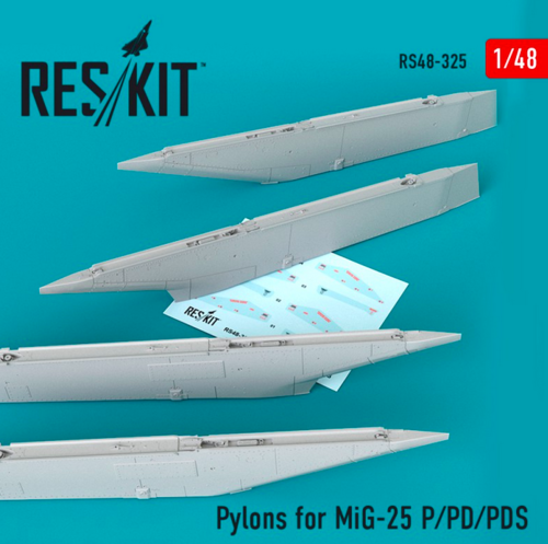DISCONTINUED RES/KIT 48-0325 Pylons for MiG-25 P/ PD/ PDS