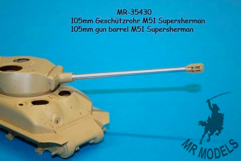 MR Modellbau 35430 105mm gun barrel for M51 Supersherman