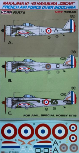 Kora Models NDT72043 Nakajima Ki-43 Hayabusa French AF over Indochina part II