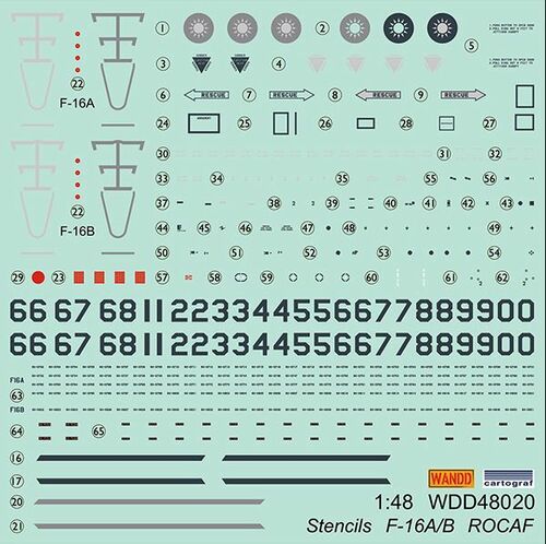 WandD STUDIO WDD48020 ROCAF F-16A/B