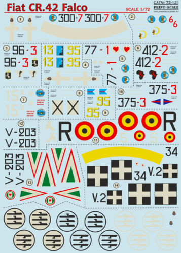 Print Scale 72-121 Fiat CR.42 Falco