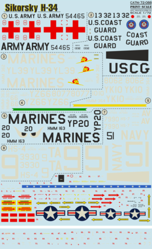 Print Scale 72-088 Sikorsky H-34