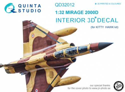 Quinta Studio QD32012 Mirage 2000D 3D-Printed & coloured Interior on decal paper