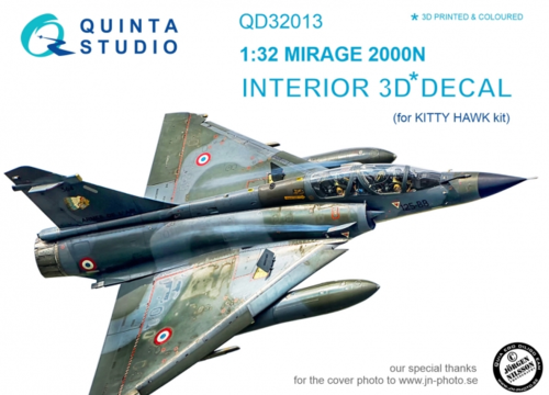 Quinta Studio QD32013 Mirage 2000N 3D-Printed & coloured Interior on decal paper