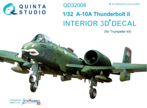 Quinta Studio QD32008 A-10A 3D-Printed & coloured Interior on decal paper