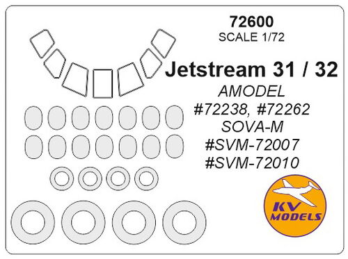 KV Models 72600 JetStream 31 / 32 (AMODEL/ SOVA-M) + masks for disks and wheels