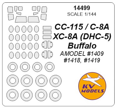KV Models 14499 CC-115 / C-8A / XC-8A (DHC-5) Buffalo (AMODEL) + masks for wheels