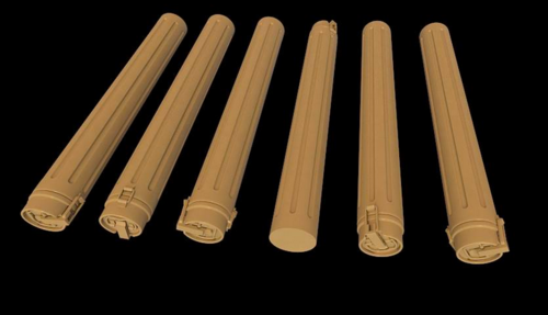 PanzerArt RE35-624 Metal ammo containers for 88mm FlaK/KwK36 Early pattern (12pcs)