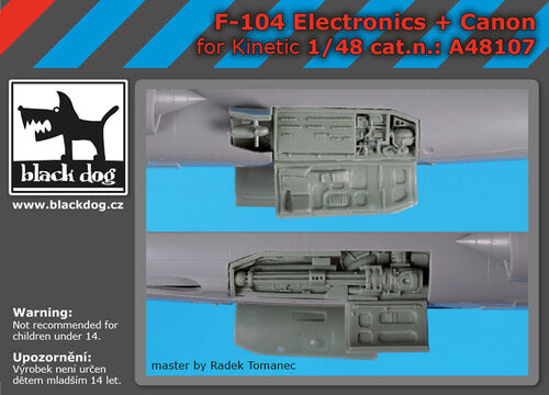 Black Dog A48107 F-104 electronic + canon for Kinetic