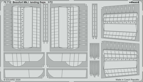 Eduard 72712 Beaufort Mk.I landing flaps AIRFIX