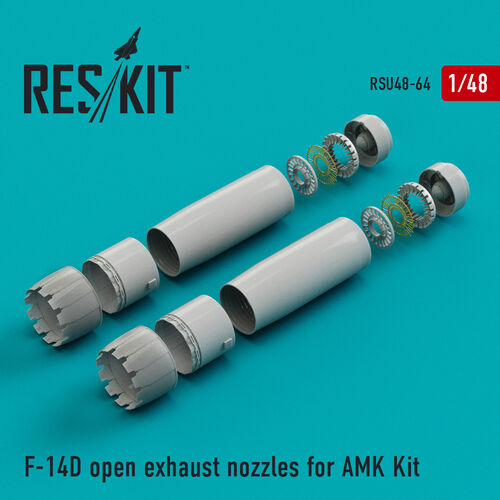 DISCONTINUED RES/KIT U48-0064 F-14D open exhaust nozzles for AMK Kit