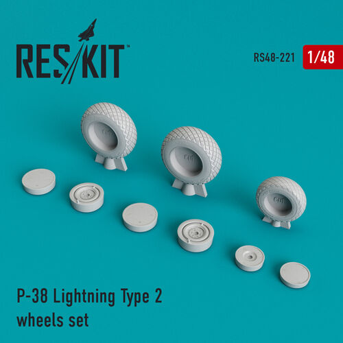 DISCONTINUED RES/KIT 48-0221 P-38 Lightning Type 2 wheels set