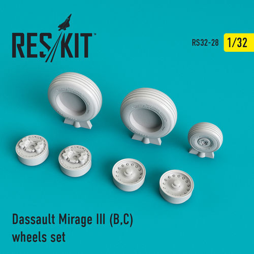 DISCONTINUED RES/KIT 32-0028 Mirage III (B,C) wheels set