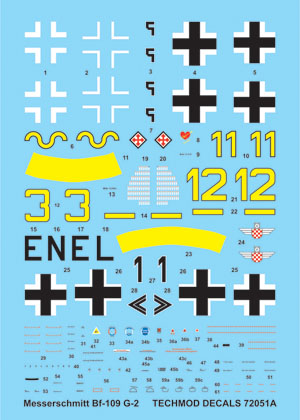 Techmod 72051 Messerschmitt Bf 109G-2